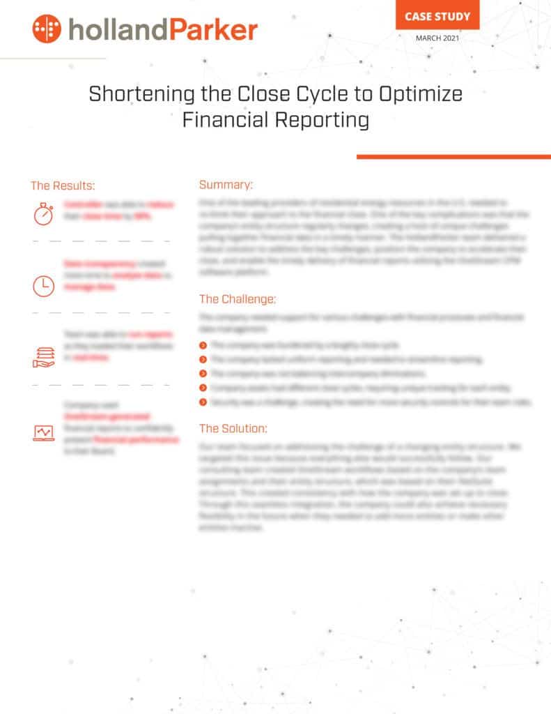 HollandParker Client Success History | Energy Resource Provider